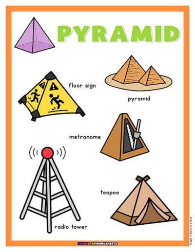 3D Shapes Chart - Superstar Worksheets