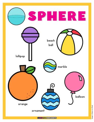 3D Shapes Chart - Superstar Worksheets