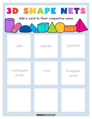 3D Shapes Flashcards - Superstar Worksheets