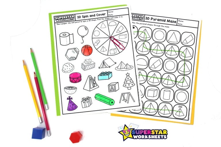 3D Shapes Worksheets - Superstar Worksheets