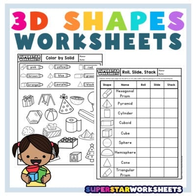 3D Shapes Worksheets - Superstar Worksheets