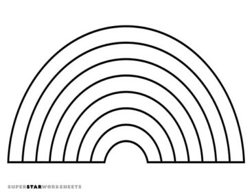 Rainbow Template (Free Printables) - Superstar Worksheets