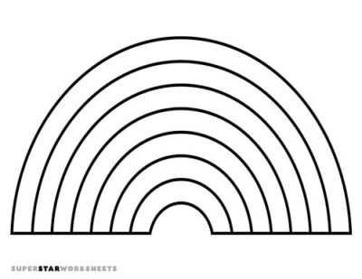 Rainbow Template (Free Printables) - Superstar Worksheets
