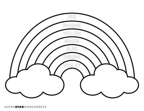Rainbow Template (Free Printables) - Superstar Worksheets