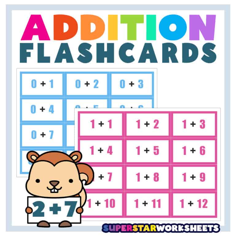 Addition Flashcards - Superstar Worksheets