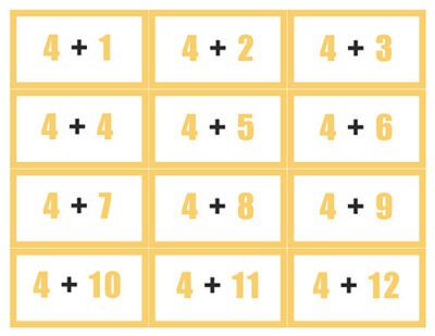 Addition Flashcards - Superstar Worksheets