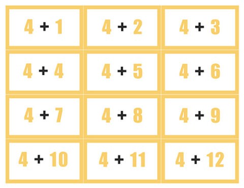 Addition Flashcards - Superstar Worksheets