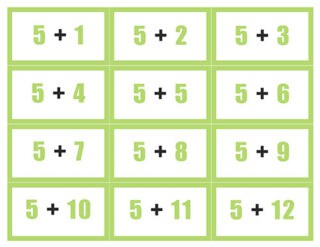 Addition Flashcards - Superstar Worksheets