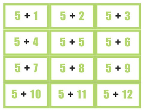 Addition Flashcards - Superstar Worksheets