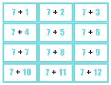 Addition Flashcards - Superstar Worksheets