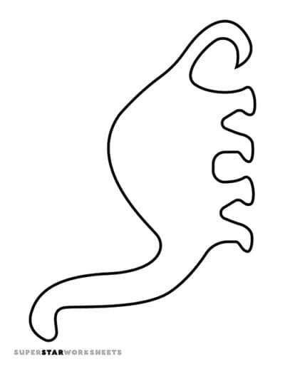 Dinosaur Template - Superstar Worksheets