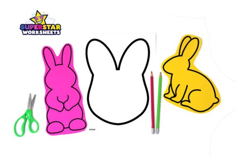 Bunny Template (Free Printables) - Superstar Worksheets