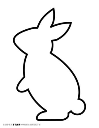 Bunny Template (Free Printables) - Superstar Worksheets