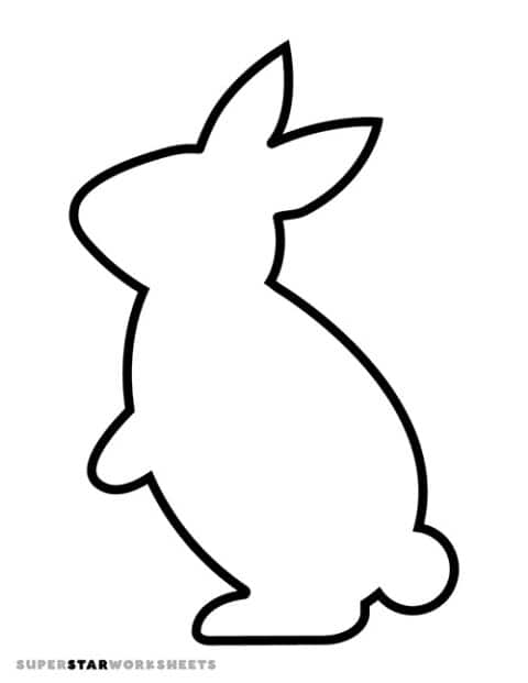 Bunny Template (Free Printables) - Superstar Worksheets