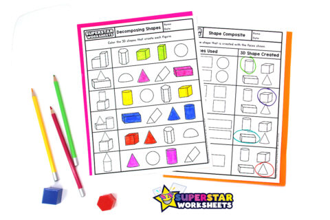 3D Shapes Worksheets - Superstar Worksheets