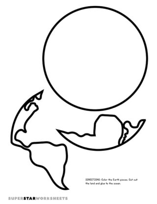 Earth Template (Free Printables) - Superstar Worksheets