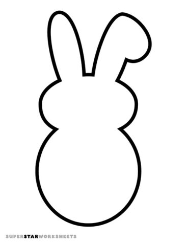 Bunny Template (Free Printables) - Superstar Worksheets