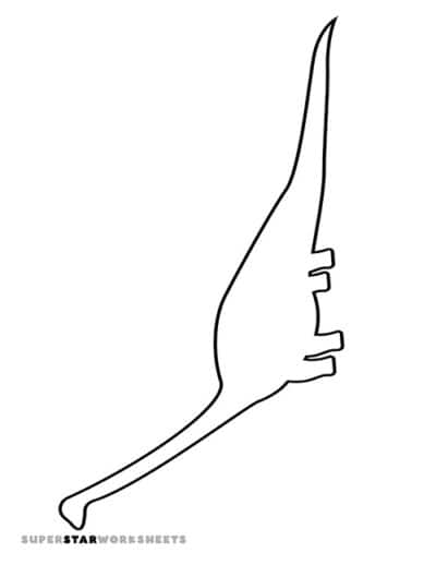 Dinosaur Template - Superstar Worksheets