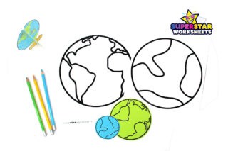 Earth Template (Free Printables) - Superstar Worksheets