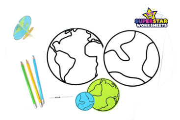 Earth Template (Free Printables) - Superstar Worksheets
