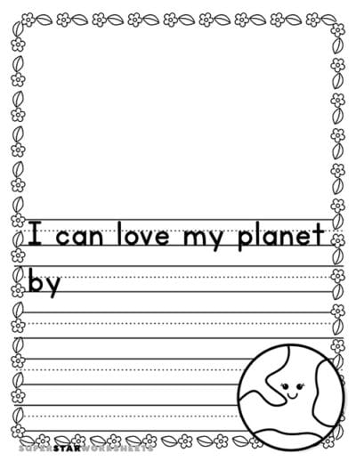 Earth Template (Free Printables) - Superstar Worksheets