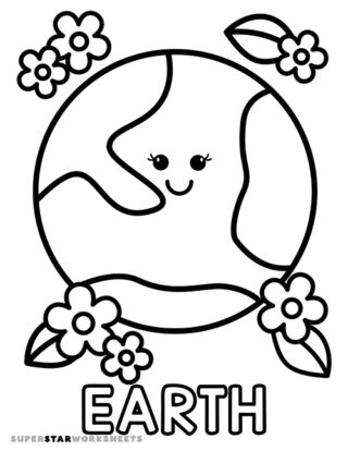 Earth Template (Free Printables) - Superstar Worksheets