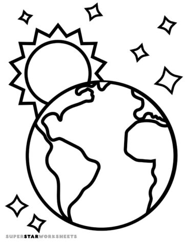 Earth Template (Free Printables) - Superstar Worksheets