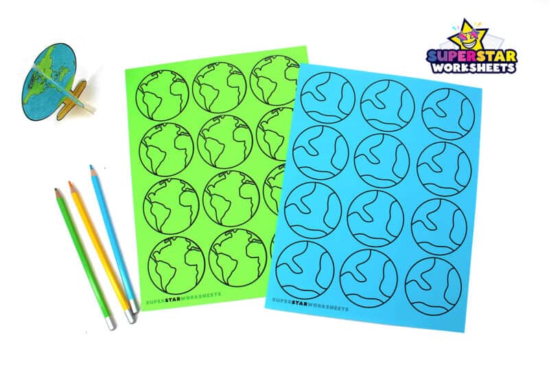 Earth Template (Free Printables) - Superstar Worksheets