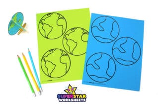 Earth Template (Free Printables) - Superstar Worksheets