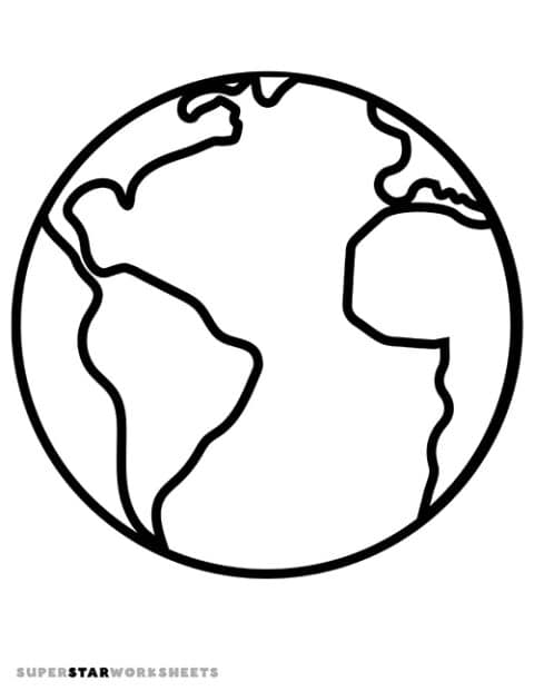 Earth Template (Free Printables) - Superstar Worksheets