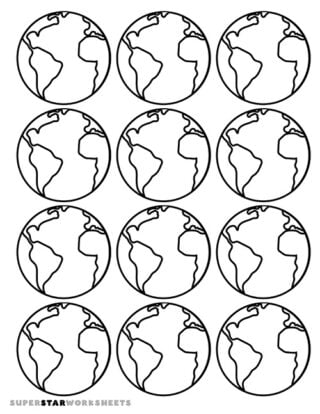 Earth Template (Free Printables) - Superstar Worksheets