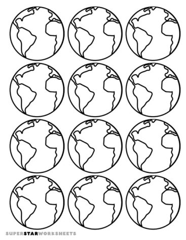 Earth Template (Free Printables) - Superstar Worksheets