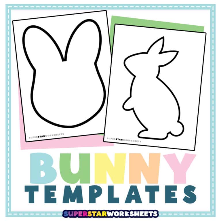 Bunny Template (Free Printables) - Superstar Worksheets