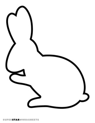 Bunny Template (Free Printables) - Superstar Worksheets