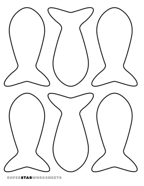 Fish Template (Free Printables) - Superstar Worksheets