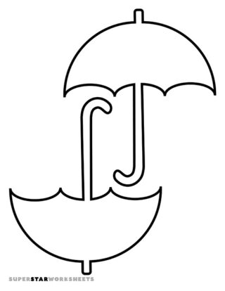 Umbrella Template (Free Printables) - Superstar Worksheets