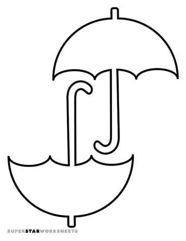 Umbrella Template (Free Printables) - Superstar Worksheets