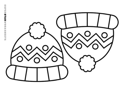 Winter Hat Template (Free Printables) - Superstar Worksheets