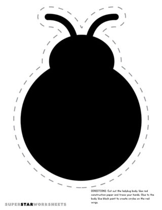 Ladybug Template (Free Printables) - Superstar Worksheets