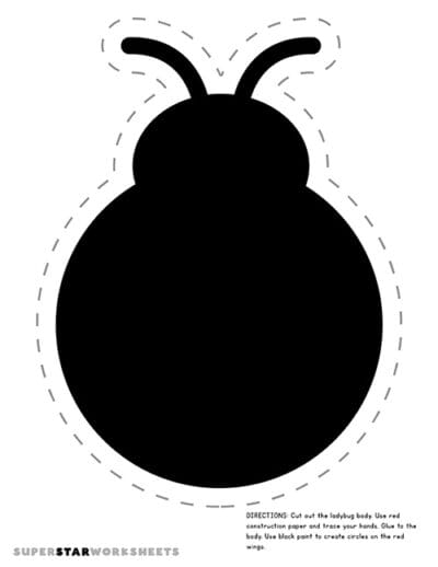 Ladybug Template (Free Printables) - Superstar Worksheets