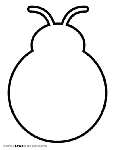 Ladybug Template (Free Printables) - Superstar Worksheets