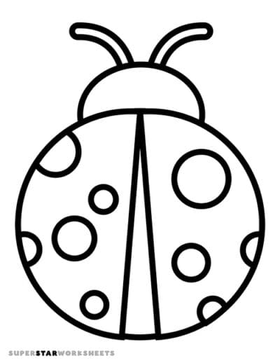Ladybug Template (Free Printables) - Superstar Worksheets