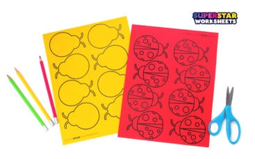 Ladybug Template (Free Printables) - Superstar Worksheets