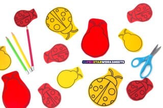 Ladybug Template (Free Printables) - Superstar Worksheets