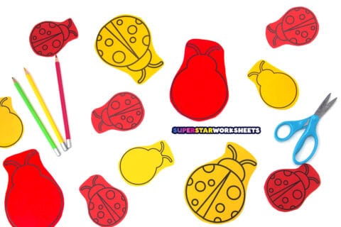 Ladybug Template (Free Printables) - Superstar Worksheets