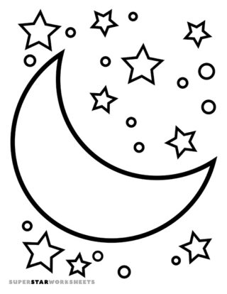 Moon Templates (Free Printables) - Superstar Worksheets