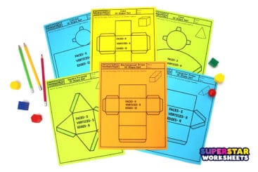 3D Shape Nets - Superstar Worksheets
