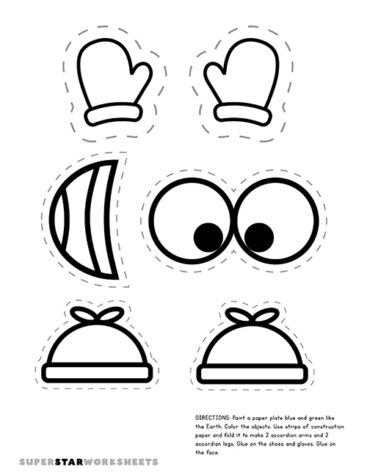 Earth Template (Free Printables) - Superstar Worksheets