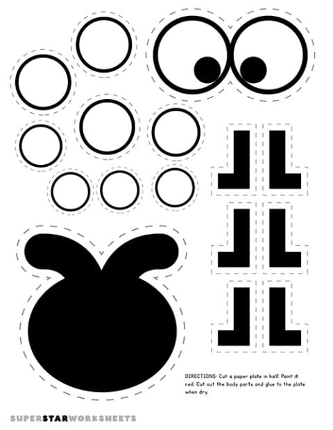 Ladybug Template (Free Printables) - Superstar Worksheets