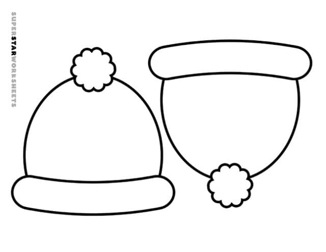 Winter Hat Template (Free Printables) - Superstar Worksheets